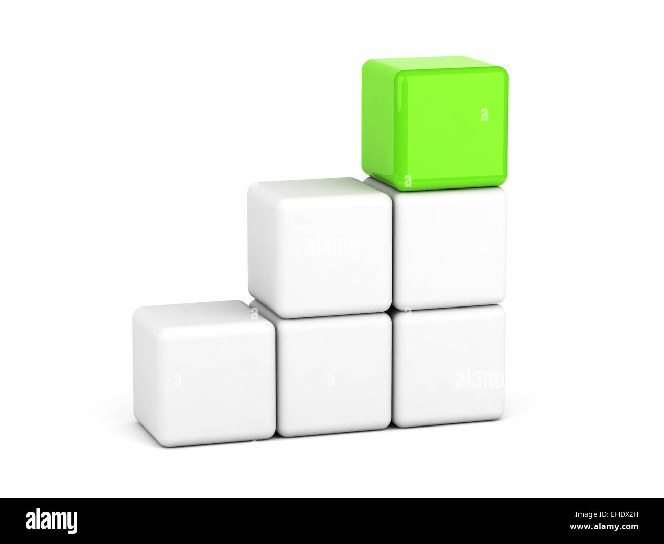 bright green cube leadership concept Stock Photo - Alamy