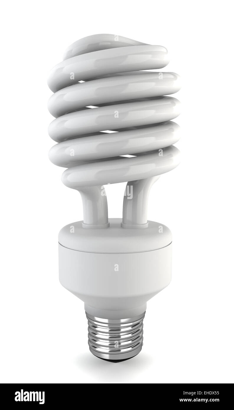 Light bulb. 3d illustration on white background Stock Photo - Alamy