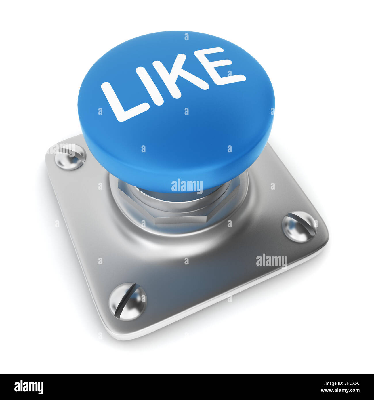 Like button. 3d illustration on white background Stock Photo - Alamy