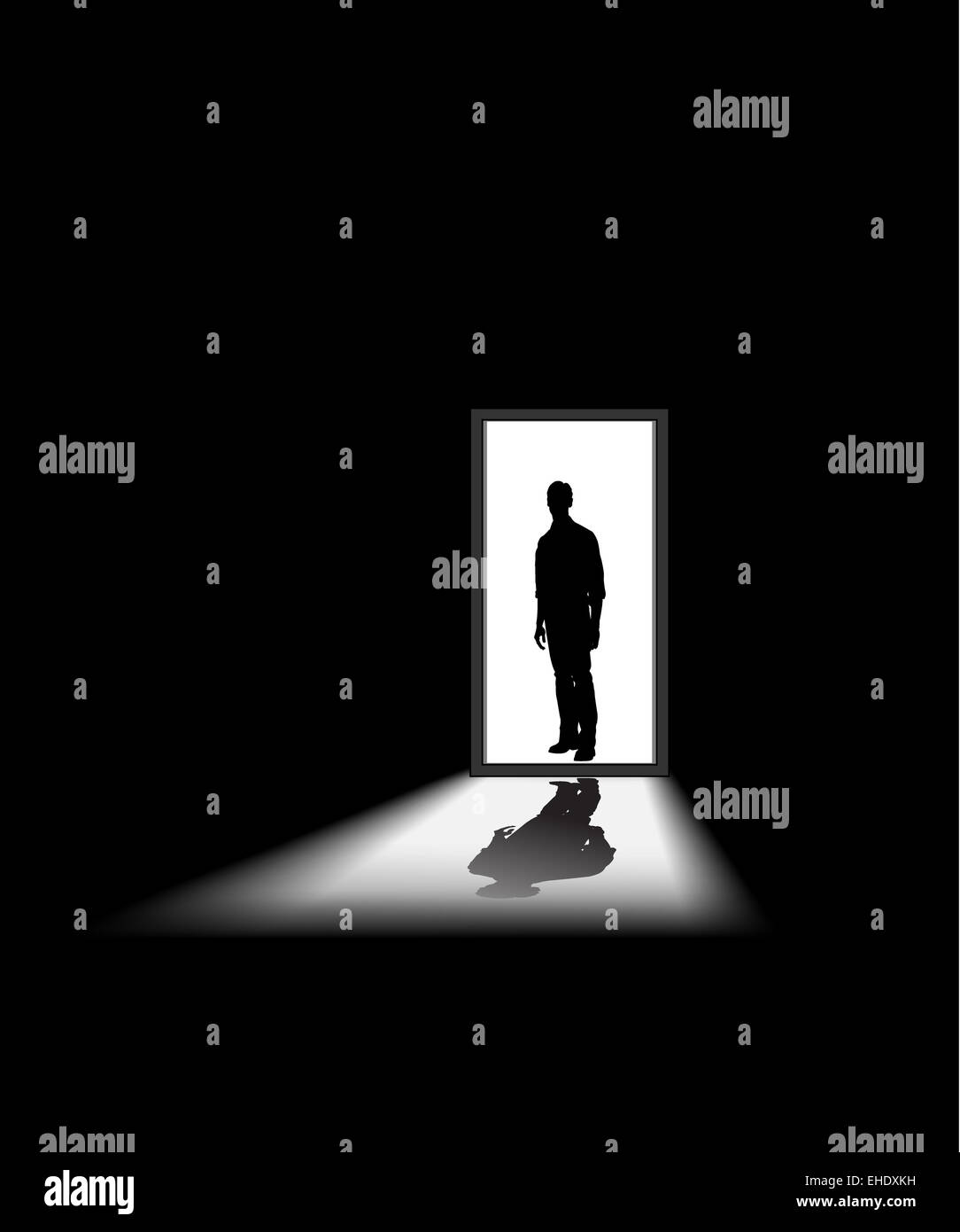 Man In The Dark Room