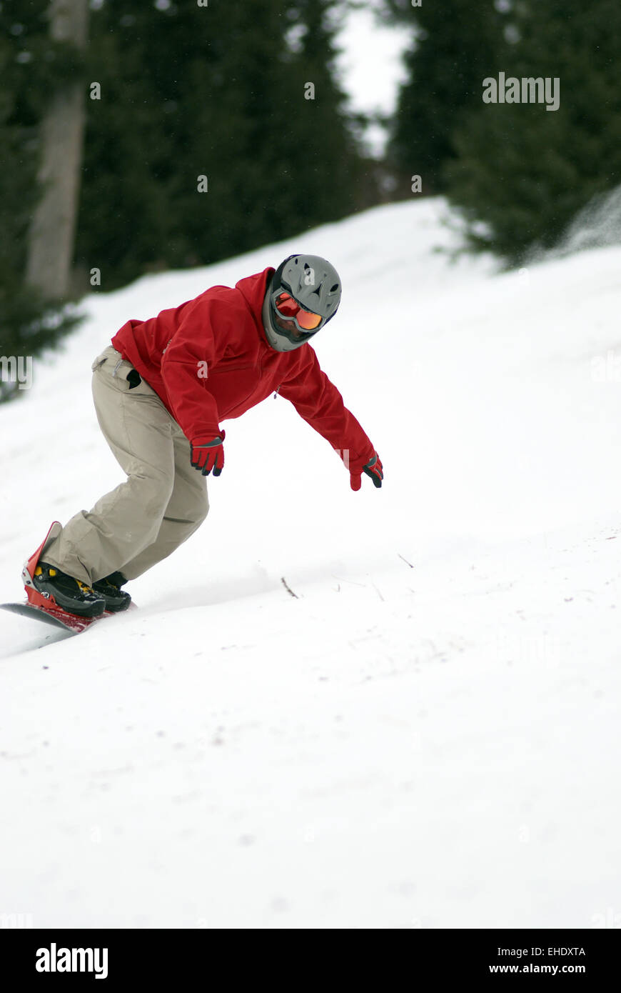 Male snowboarder carving on ski hi-res stock photography and images - Alamy