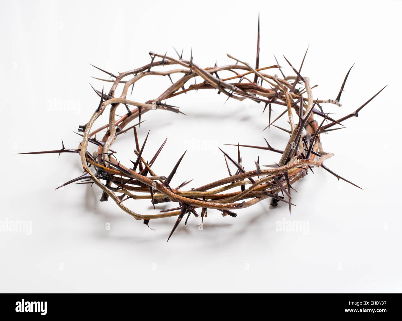 Crown of thorns on a white background Easter religious motif ...
