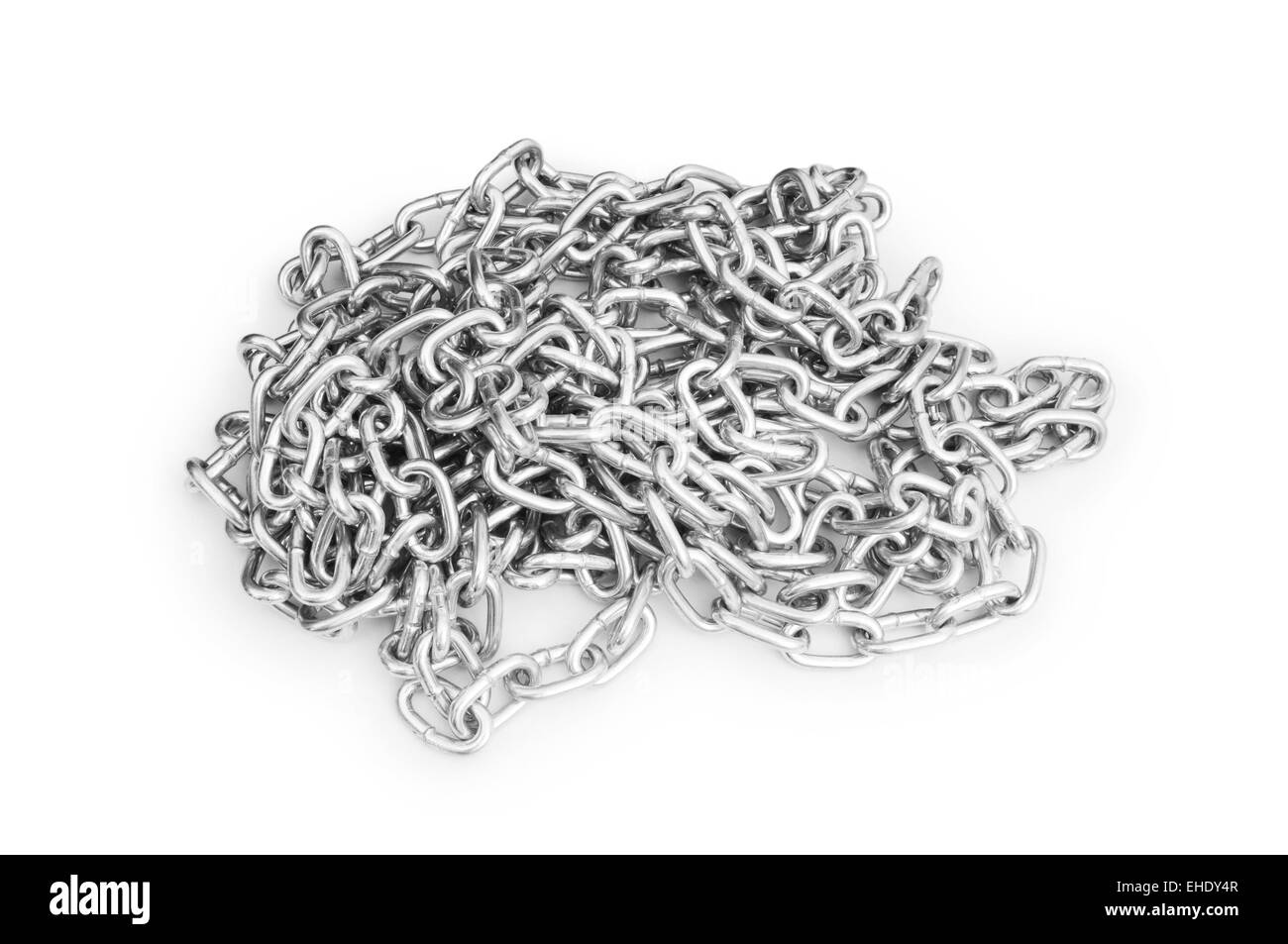Metal chain isolated on the white background Stock Photo - Alamy