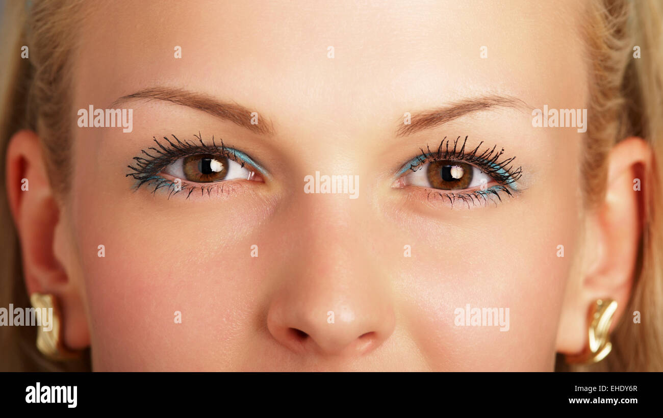 A beautiful blonde face close-up Stock Photo - Alamy