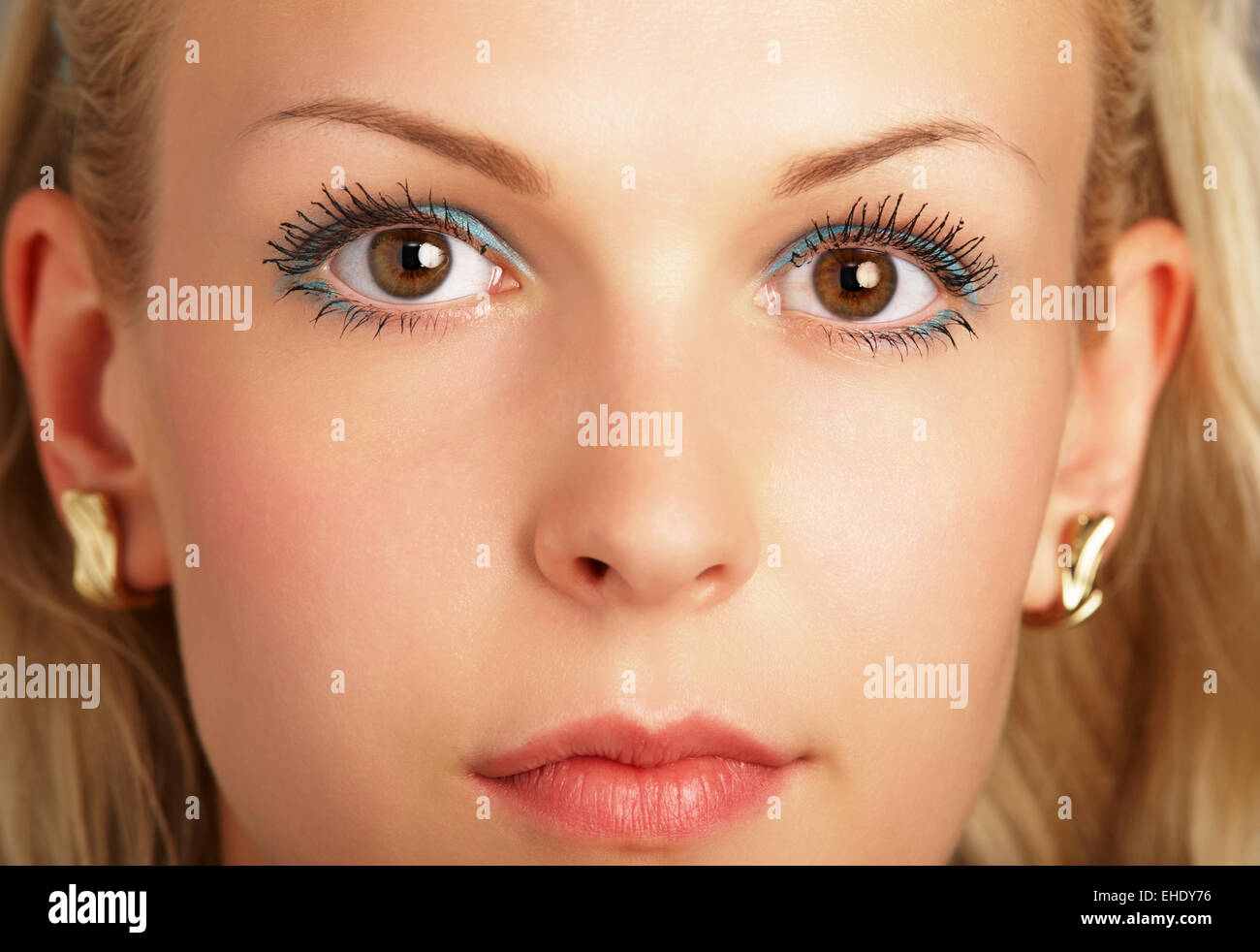 A beautiful blonde face close-up Stock Photo - Alamy