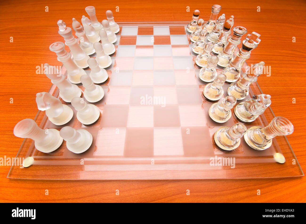 Set of chess figures on the board Stock Photo - Alamy