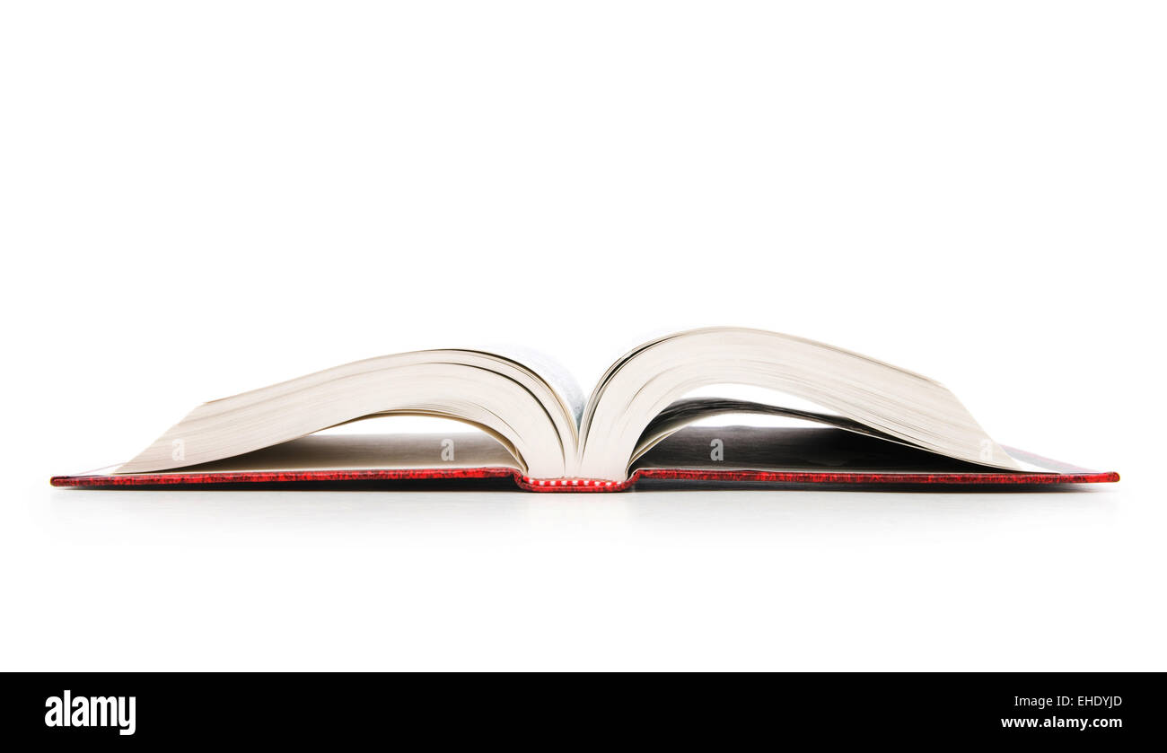 Open book isolated on the white background Stock Photo - Alamy