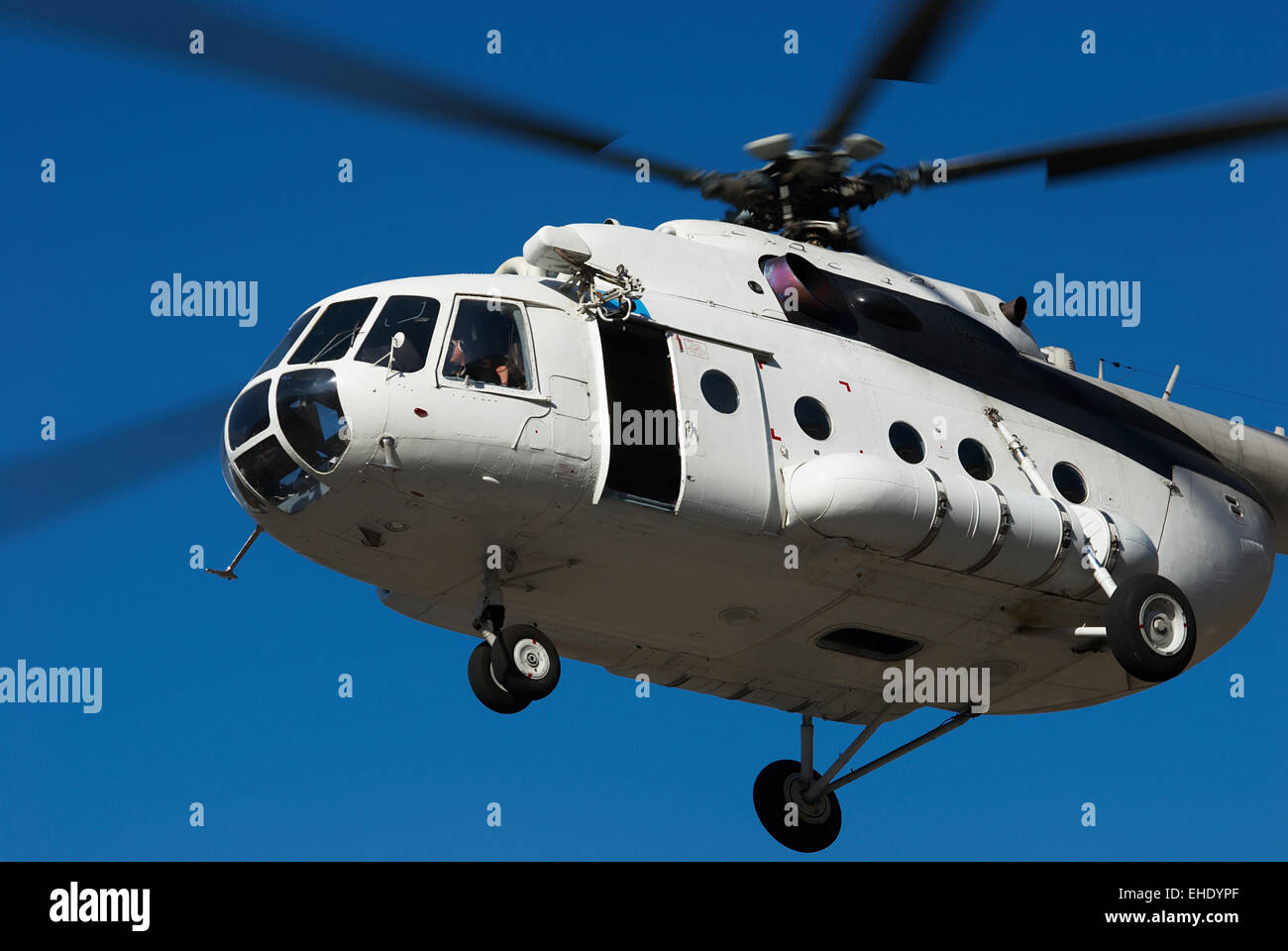 Fly big helicopter Stock Photo - Alamy