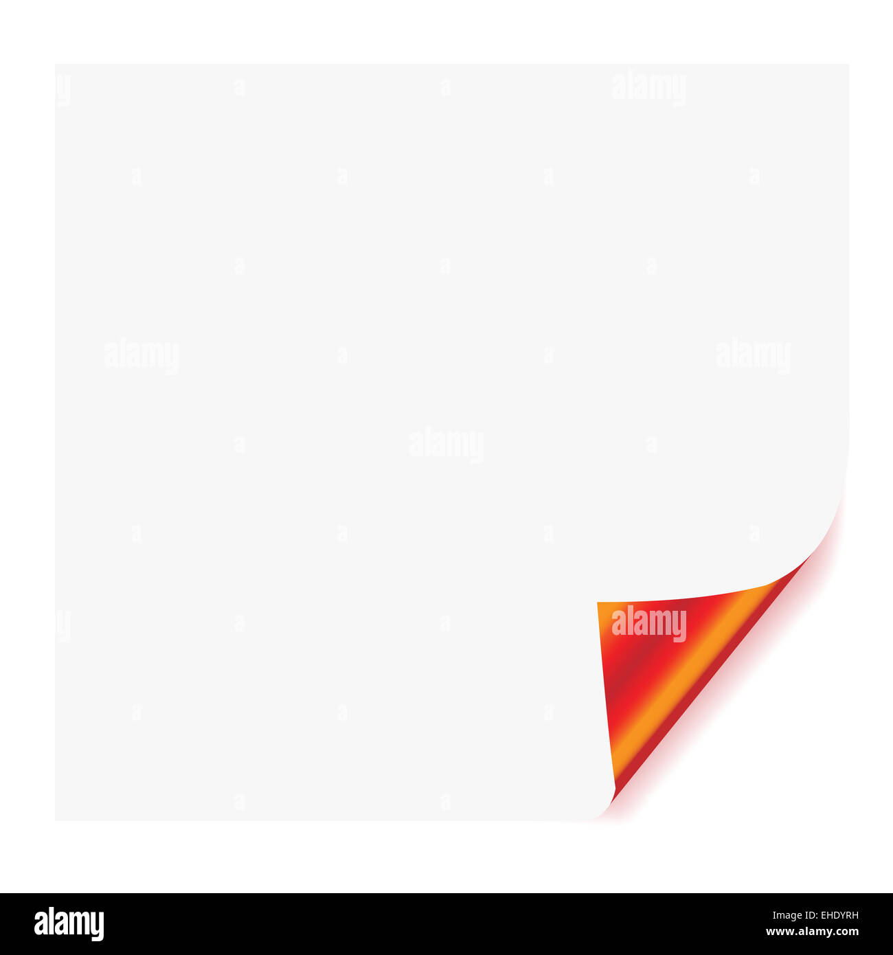 paper page curl - red metallic Stock Photo - Alamy