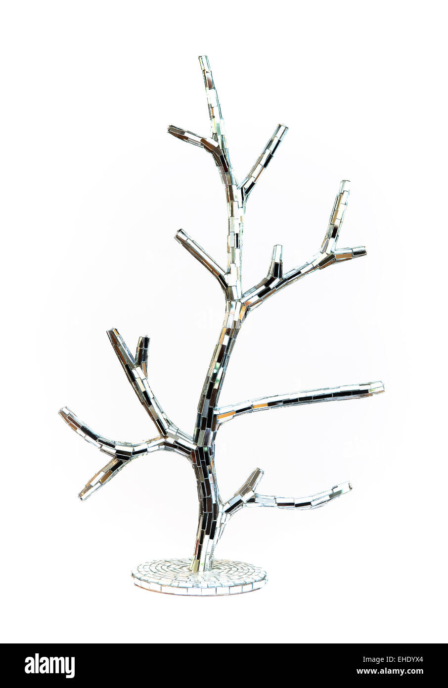 Mirror tree sculpture isolated Stock Photo - Alamy