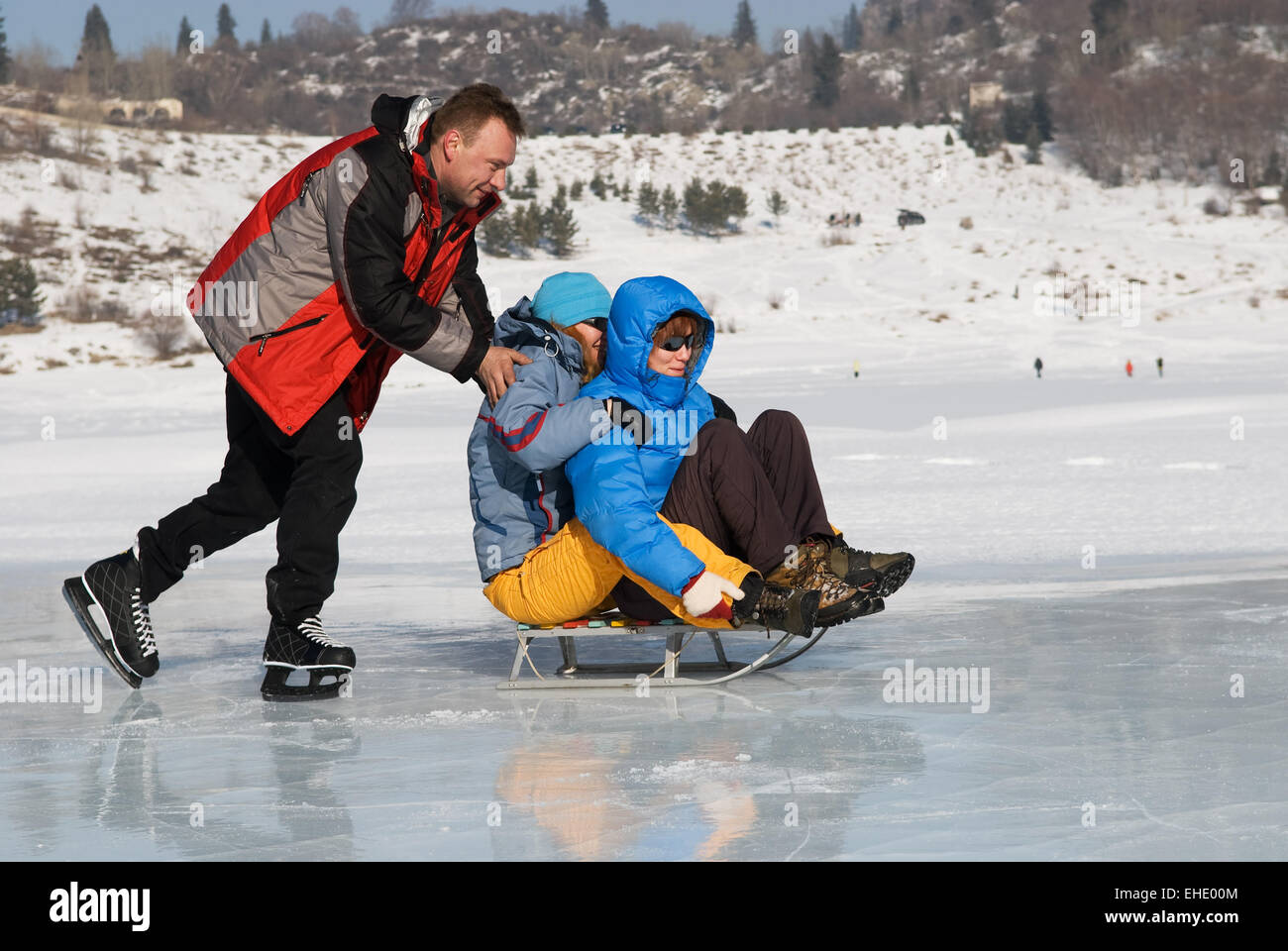 Crazy ice skating Stock Photo - Alamy