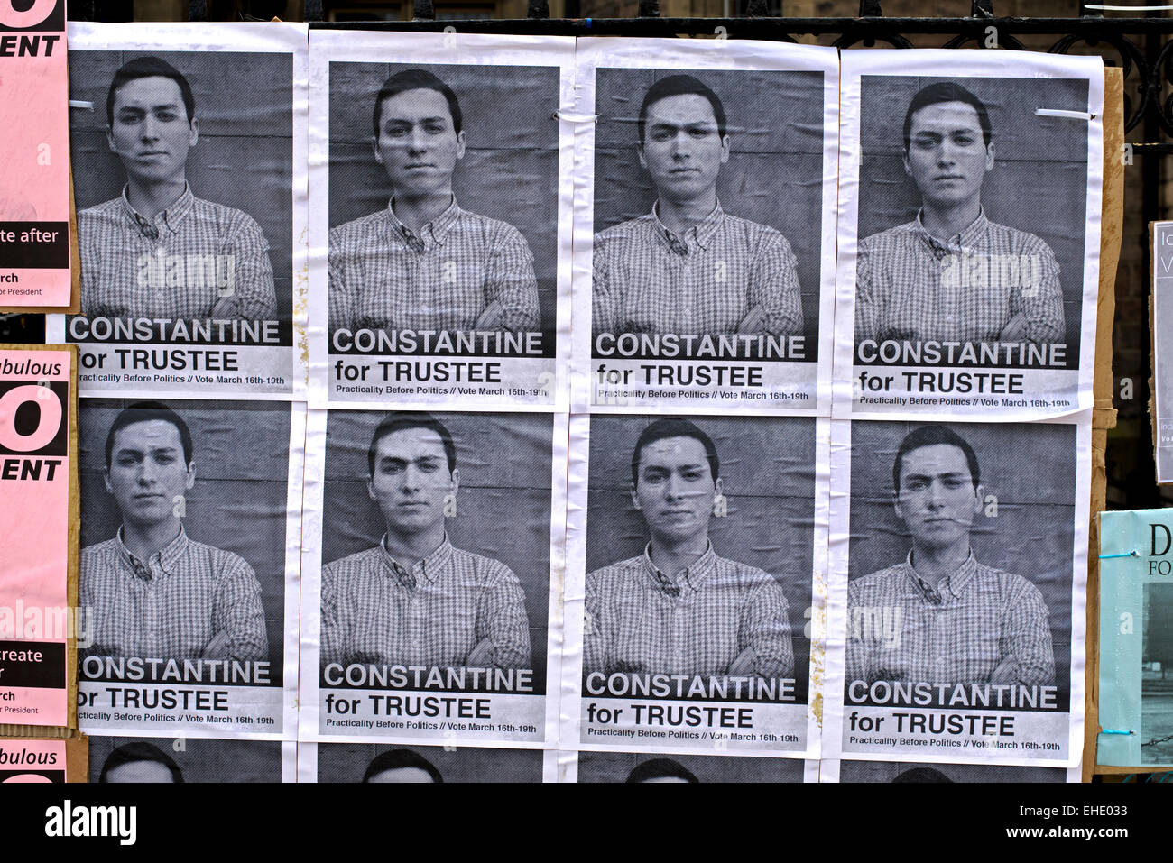 Posters for Edinburgh University Student Association (EUSA) elections ...