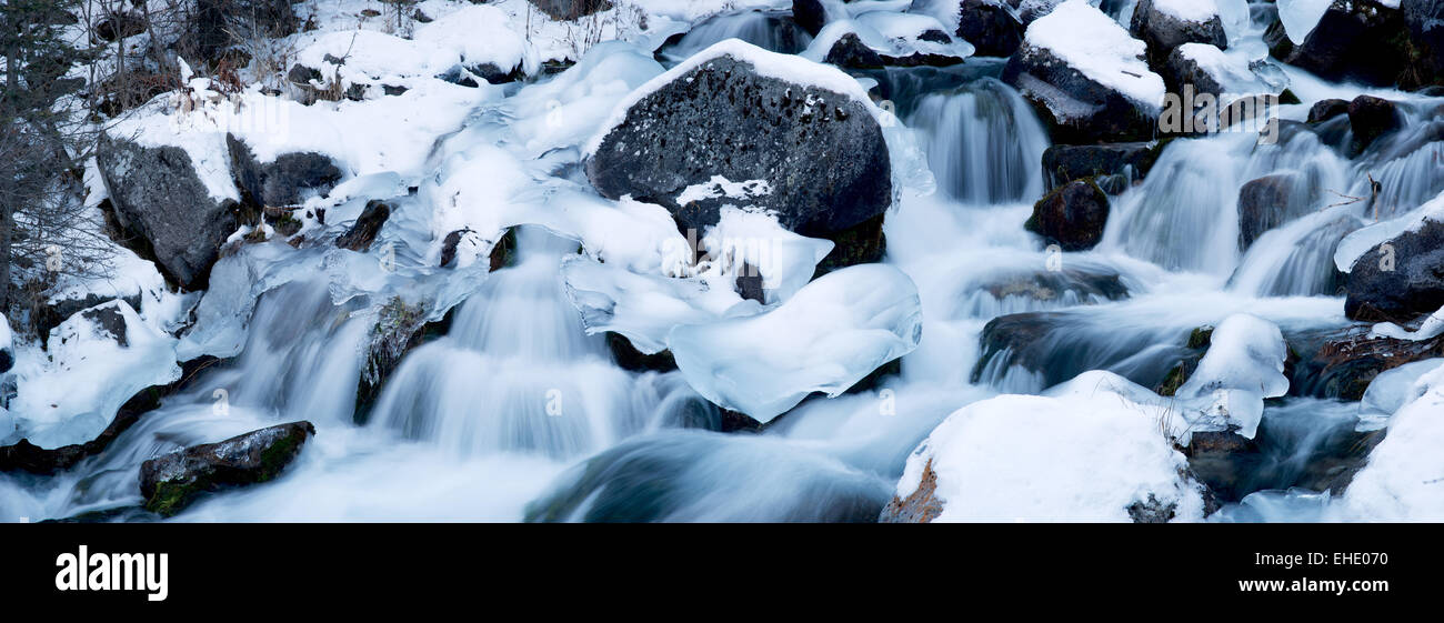 River flowing in winter mountains hi-res stock photography and images ...