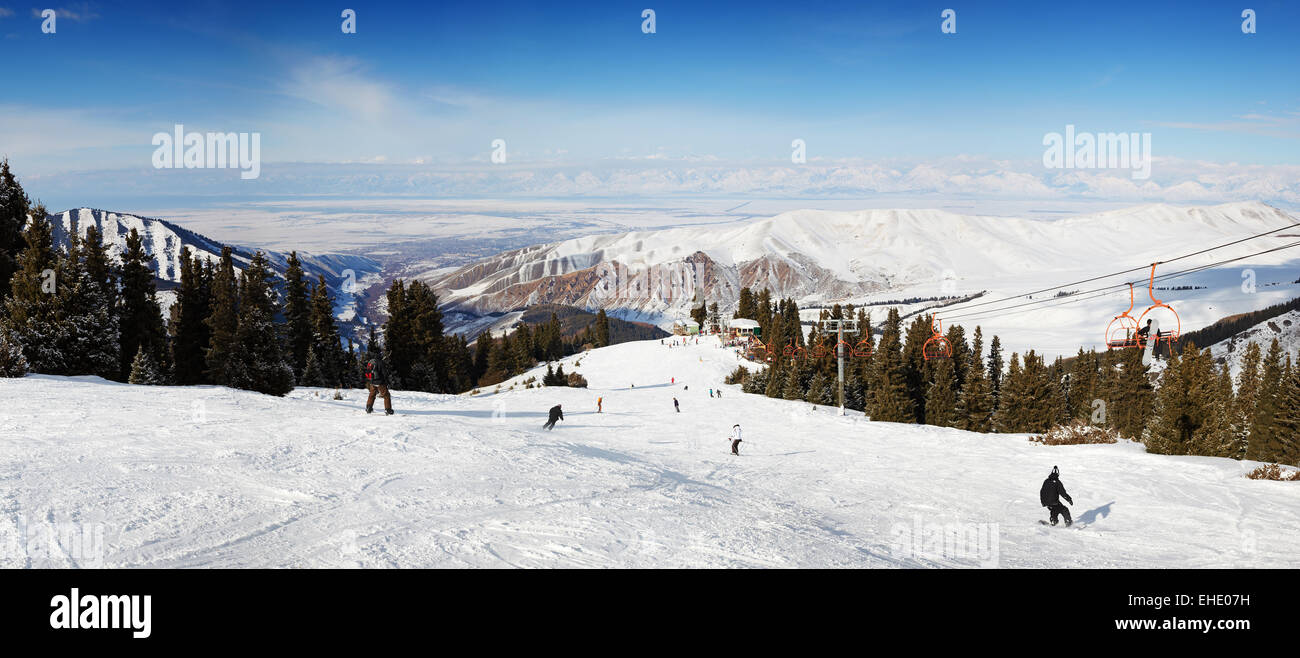 Ski resort panorama lift hi-res stock photography and images - Alamy