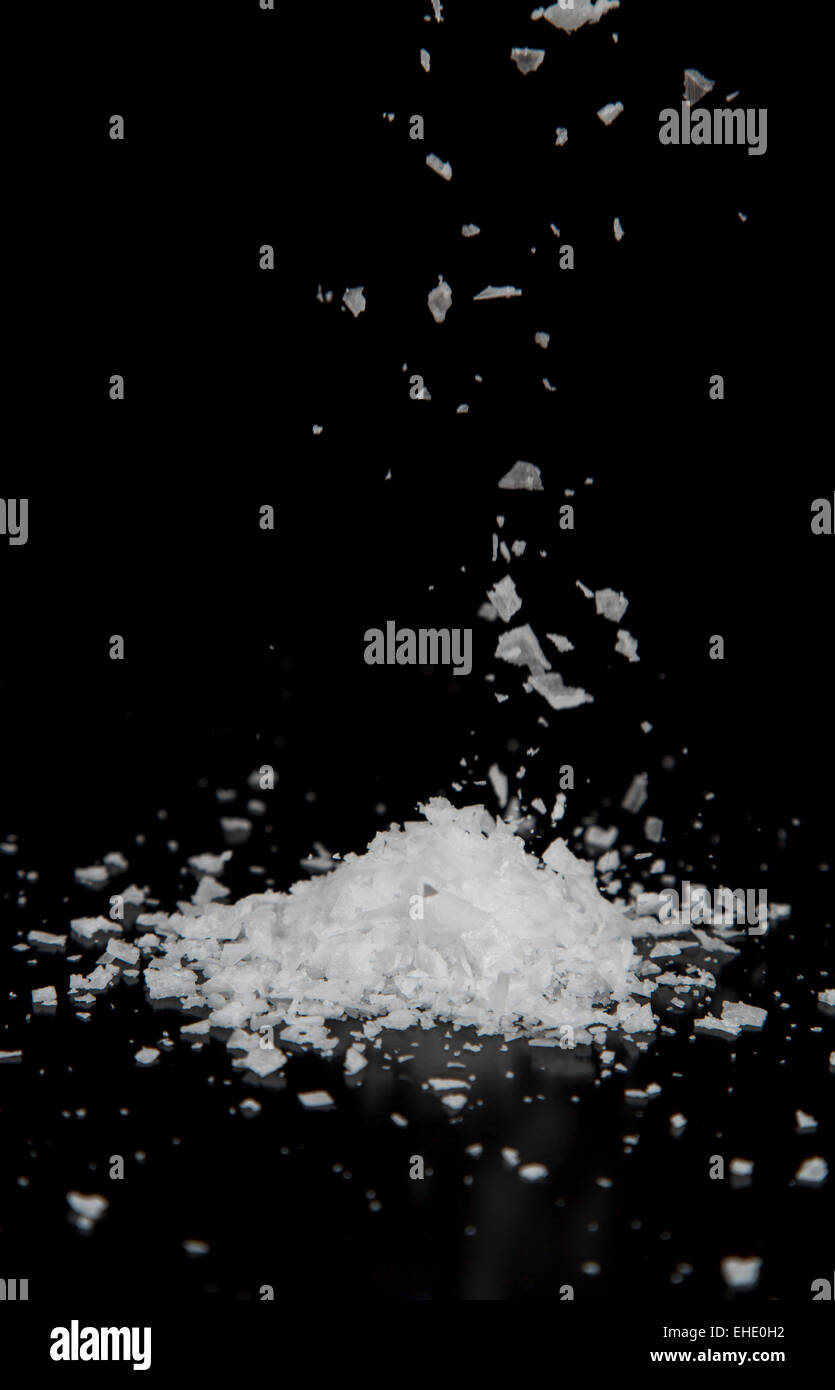 Sea Salt Falling into a Pile Stock Photo - Alamy
