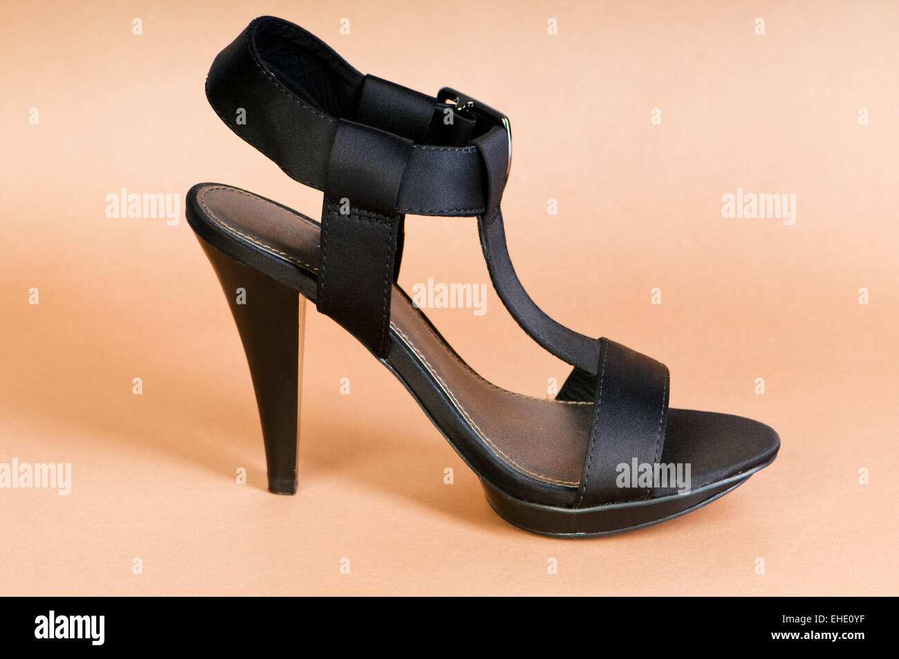 Fashion concept with open toe woman shoes Stock Photo - Alamy
