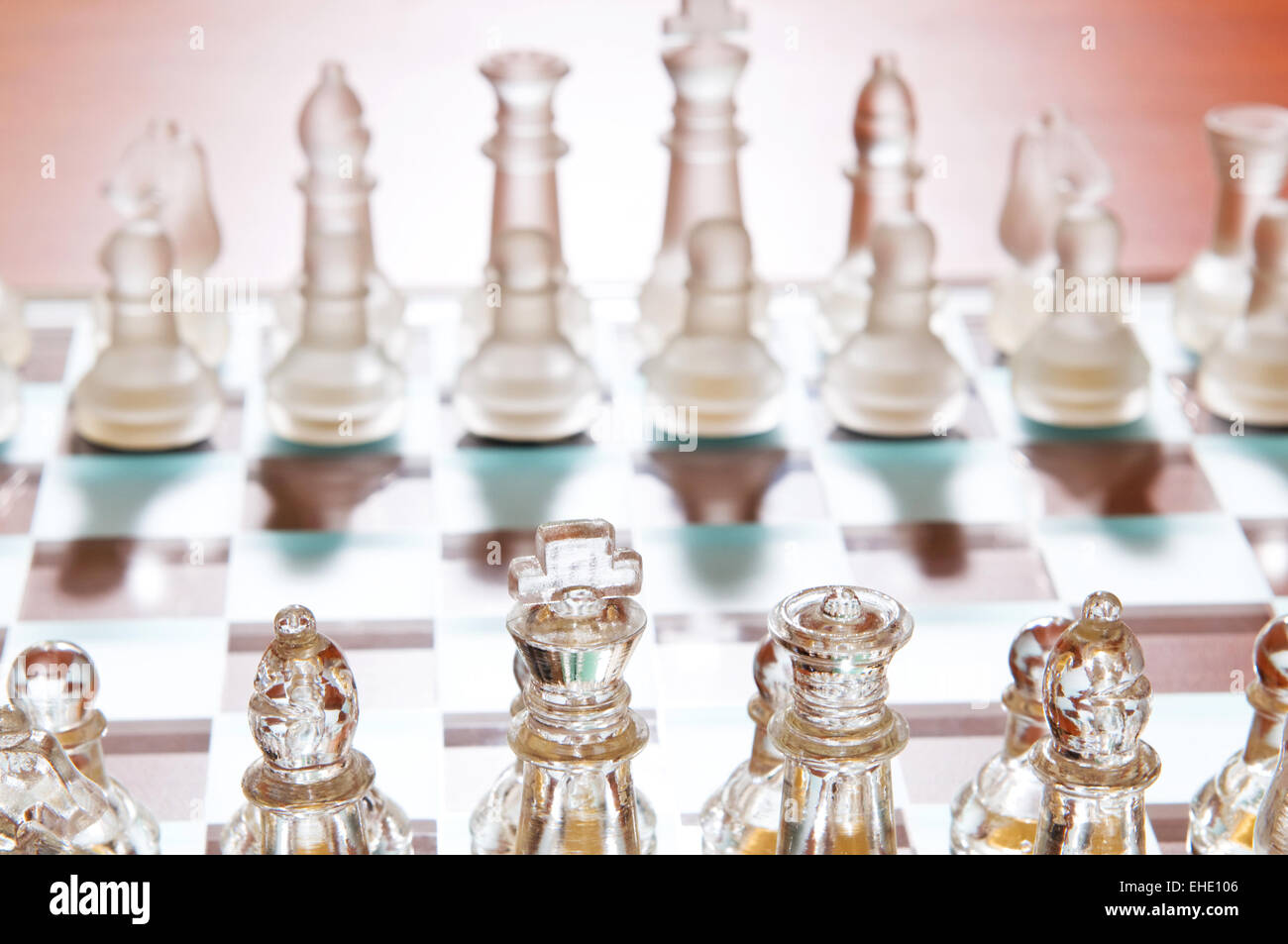 Set of chess figures on the board Stock Photo - Alamy