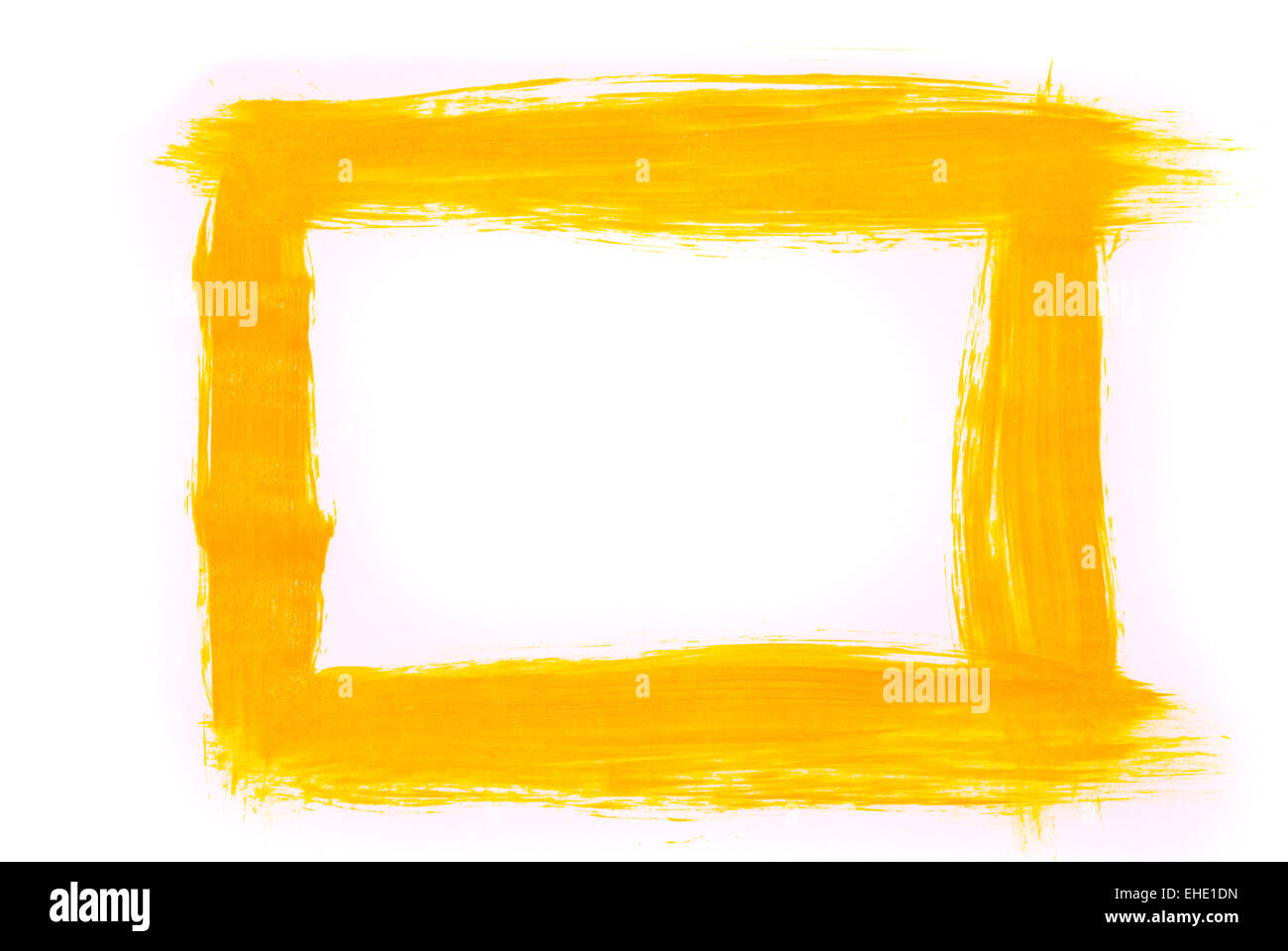 Yellow paint frame Stock Photo - Alamy