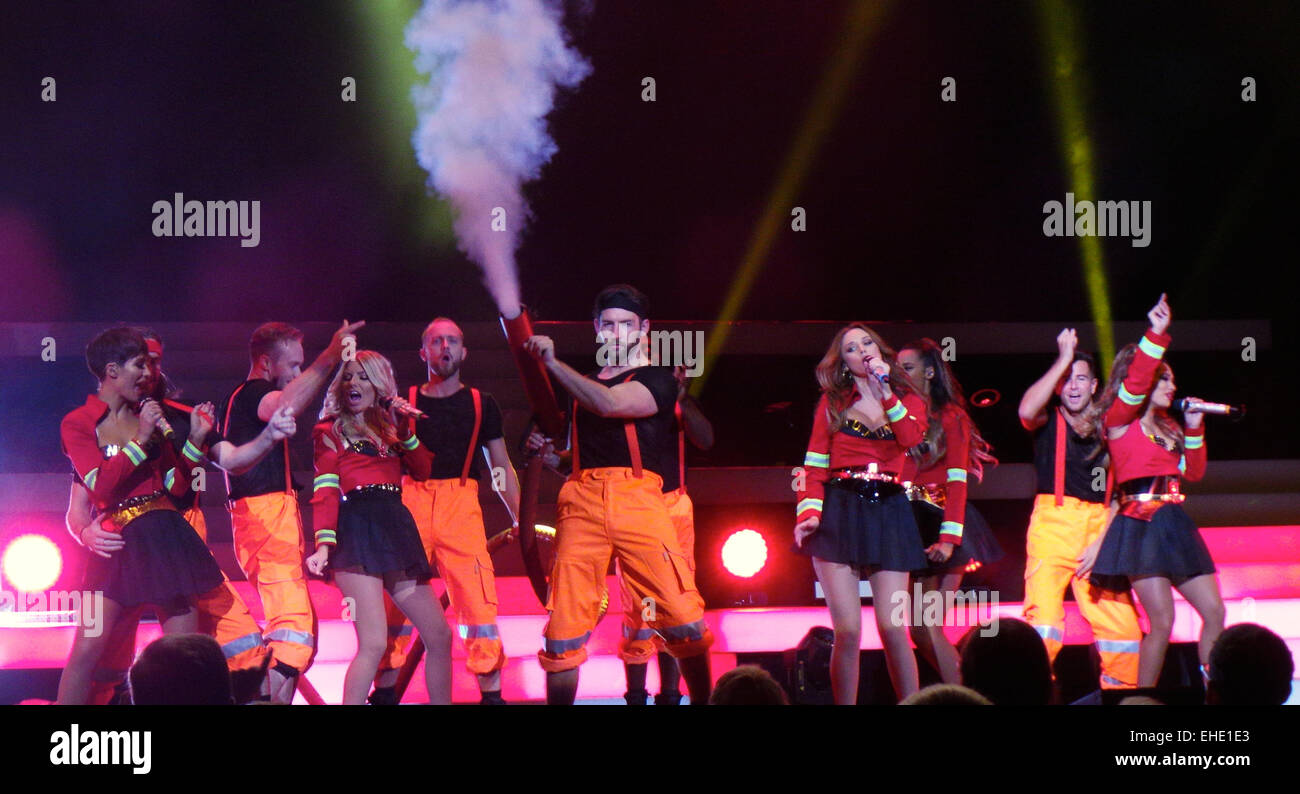 The Saturdays performing live in concert on the first night of their ...