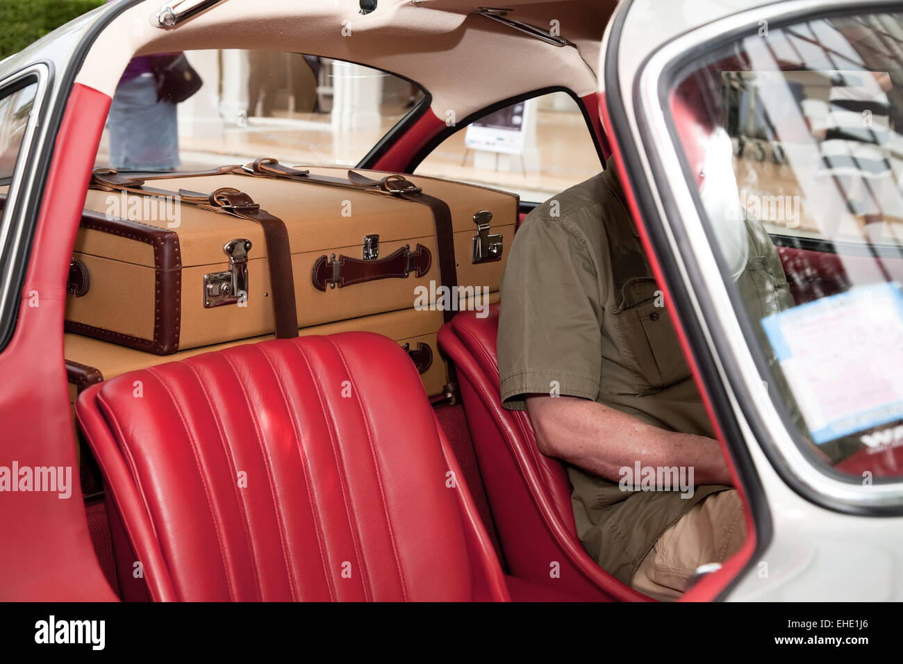 Two Suitcases In The Car Stock Photo - Alamy