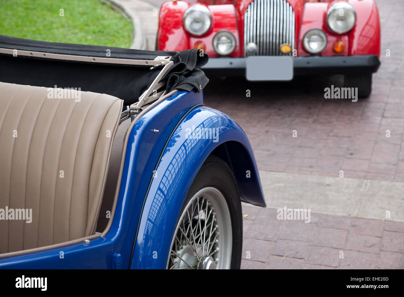 Two Vintage Cars Stock Photo - Alamy