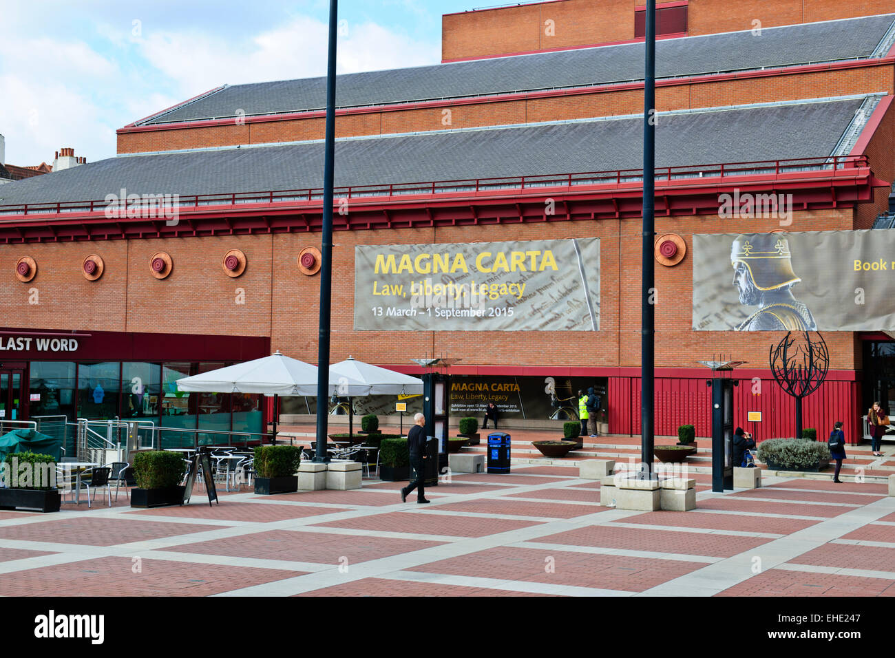 Exteriors,Interior of the British Library,smoked glass wall of the King ...