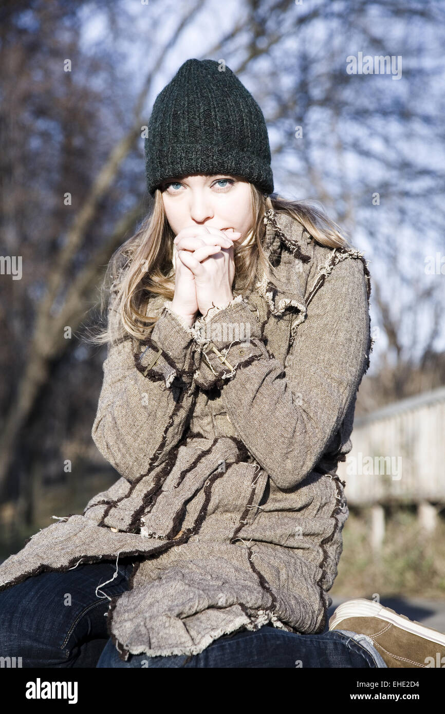 The Lonely Girl Stock Photo - Alamy