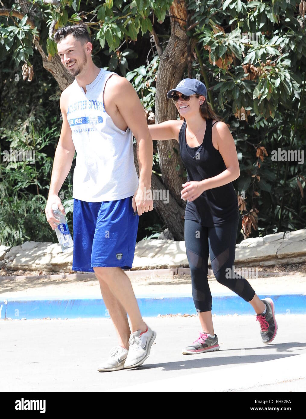 Lea Michele and boyfriend Matthew Paetz go running in Los Angeles ...