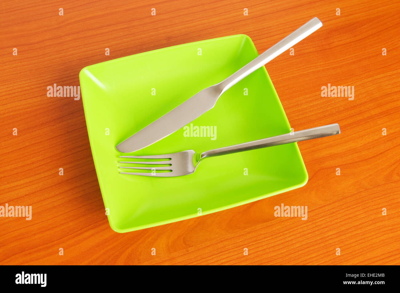 Set of utensils arranged on the table Stock Photo - Alamy