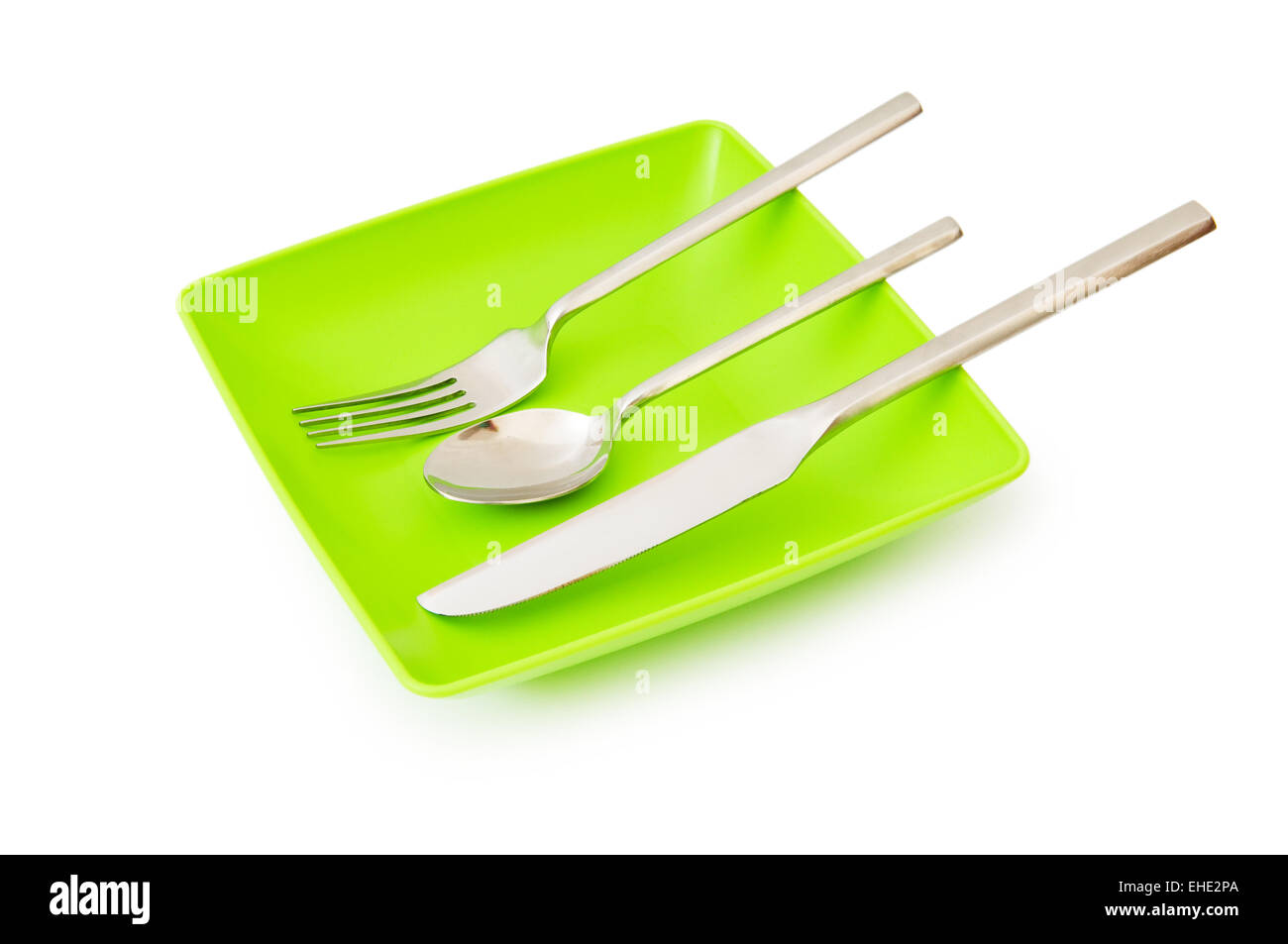 Set of utensils arranged on the table Stock Photo - Alamy