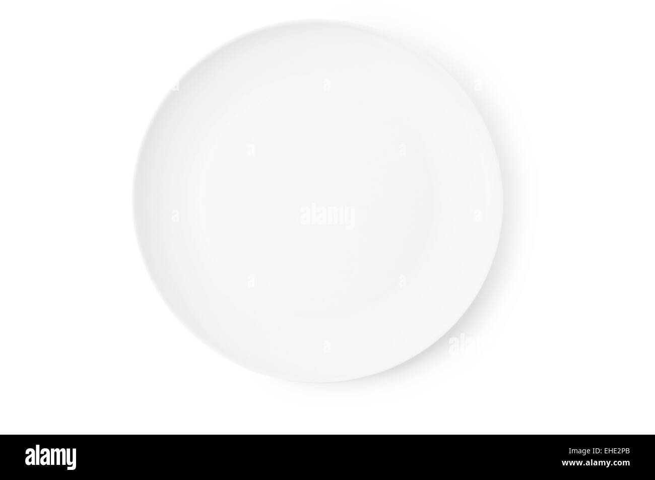 Empty plate isolated on the white background Stock Photo - Alamy