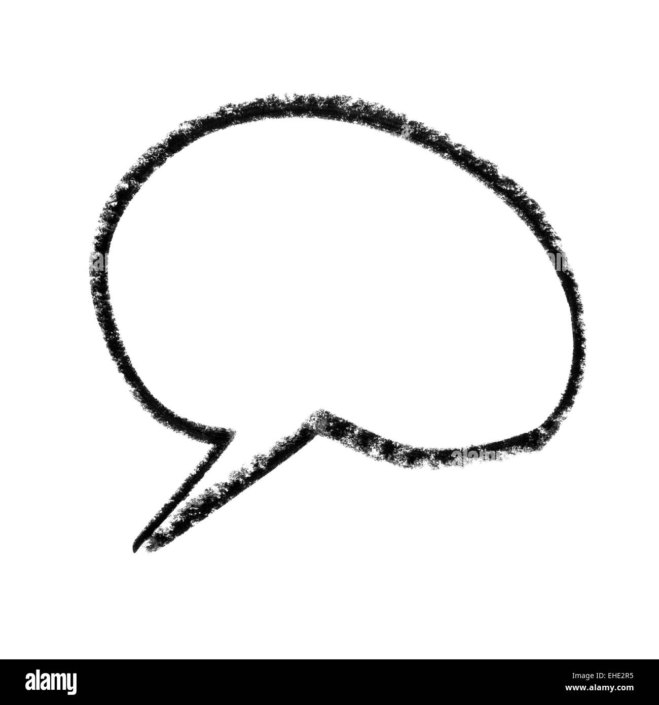 Painted Speech Bubble Outline Stock Photo - Alamy