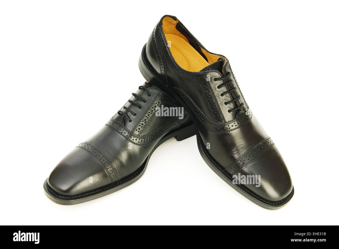 Male shoes isolated on the white background Stock Photo - Alamy
