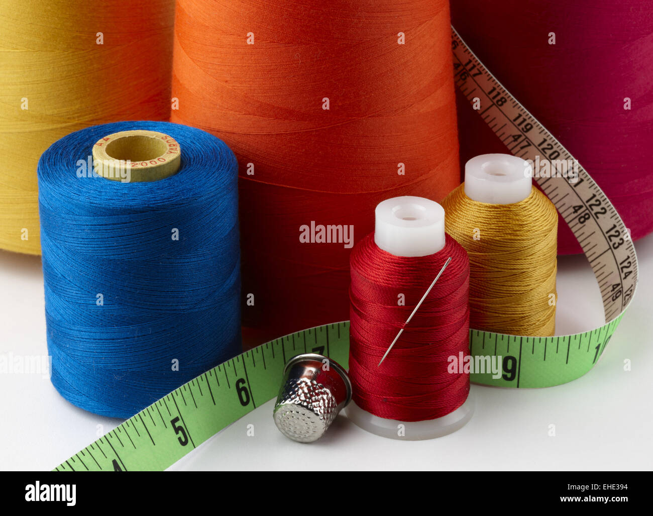 Spools of thread Stock Photo - Alamy