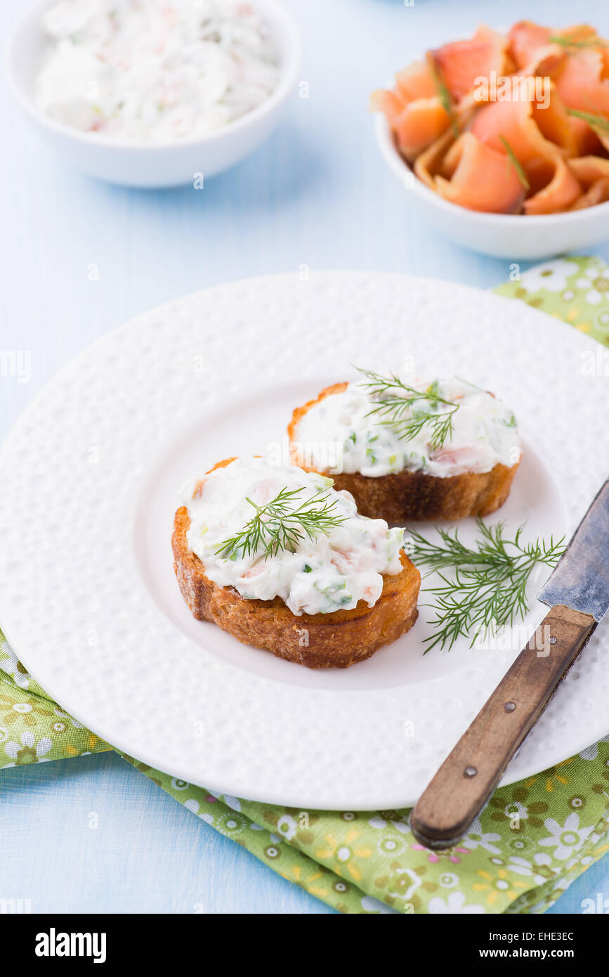 Salmon Mousse Canapes High Resolution Stock Photography and Images - Alamy