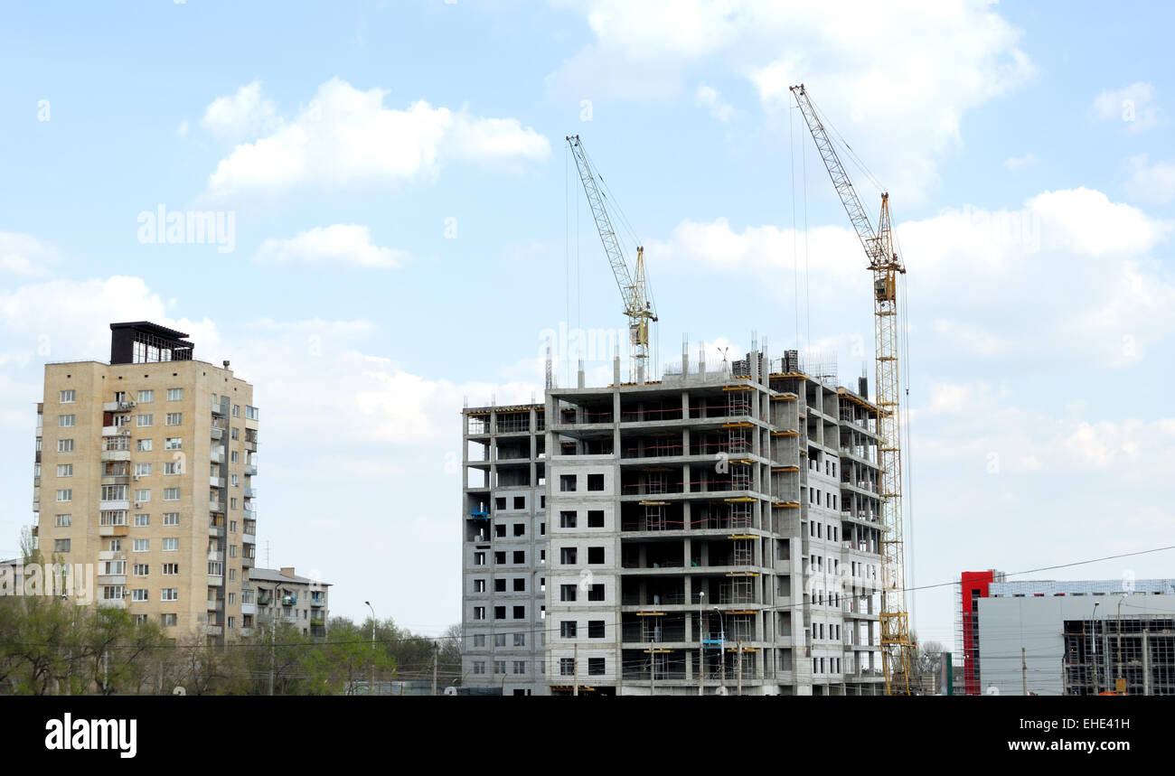 Construction of office building Stock Photo - Alamy