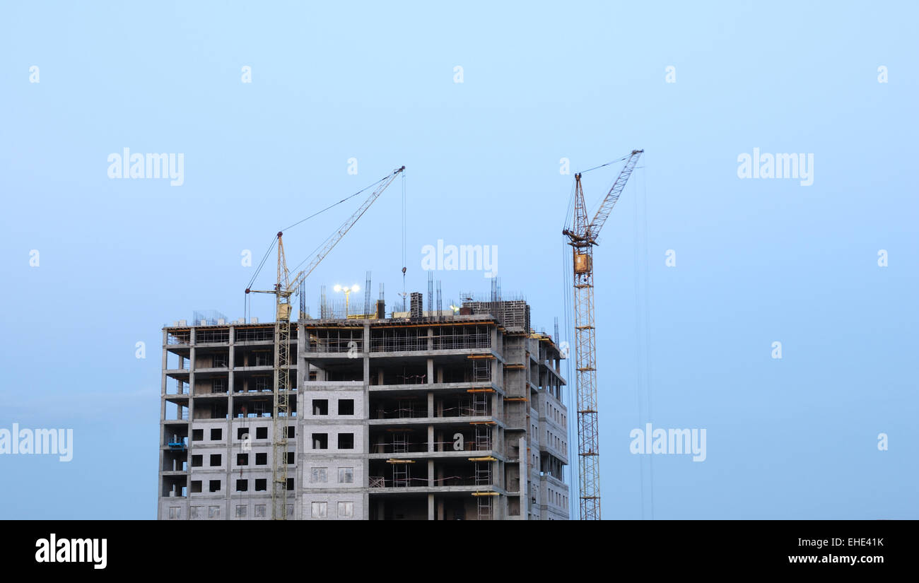 Construction of office building Stock Photo - Alamy