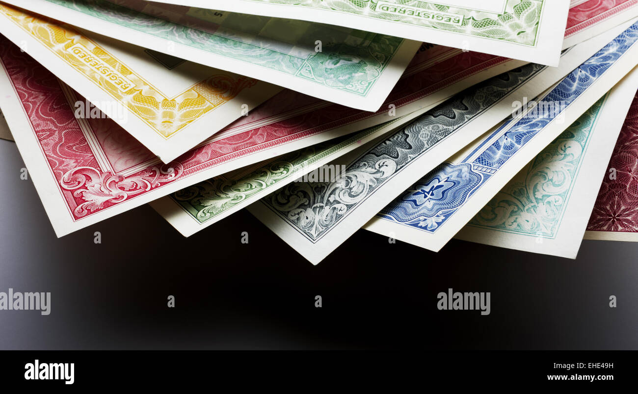 Bonds certificate hi-res stock photography and images - Alamy