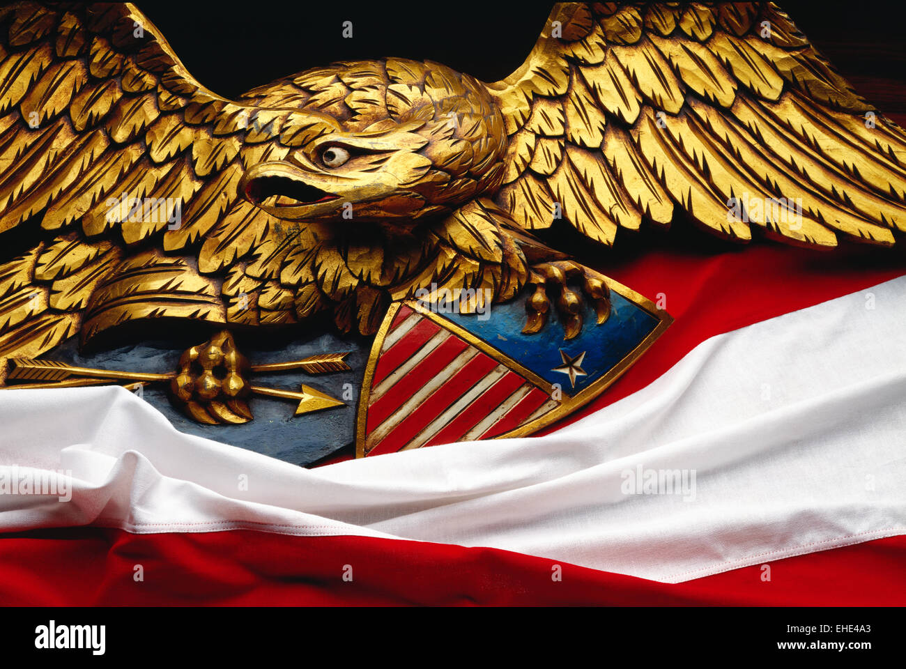 Eagle with flag Stock Photo - Alamy