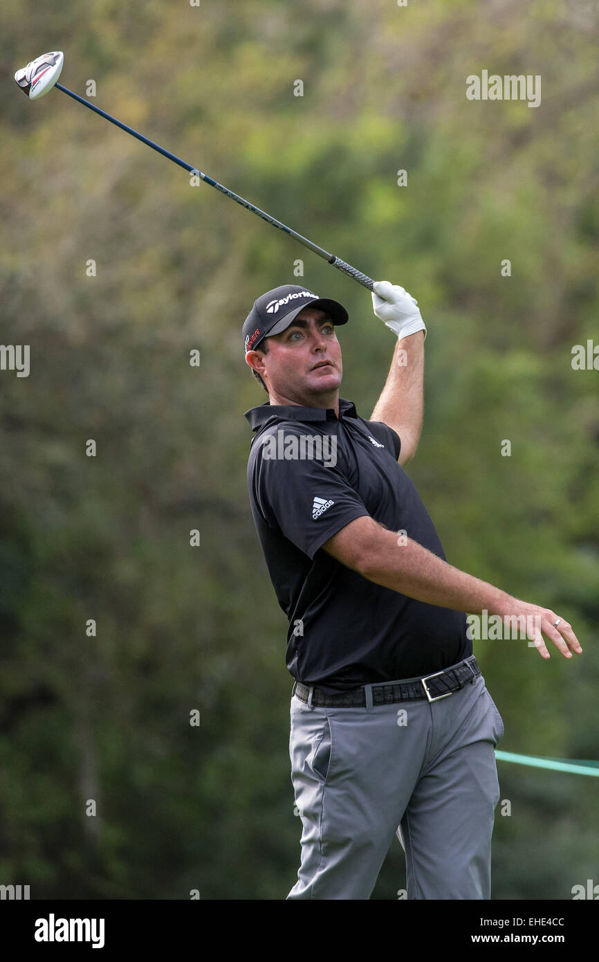Palm Harbor, Florida, USA. 12th March, 2015. Steven Bowditch watches ...