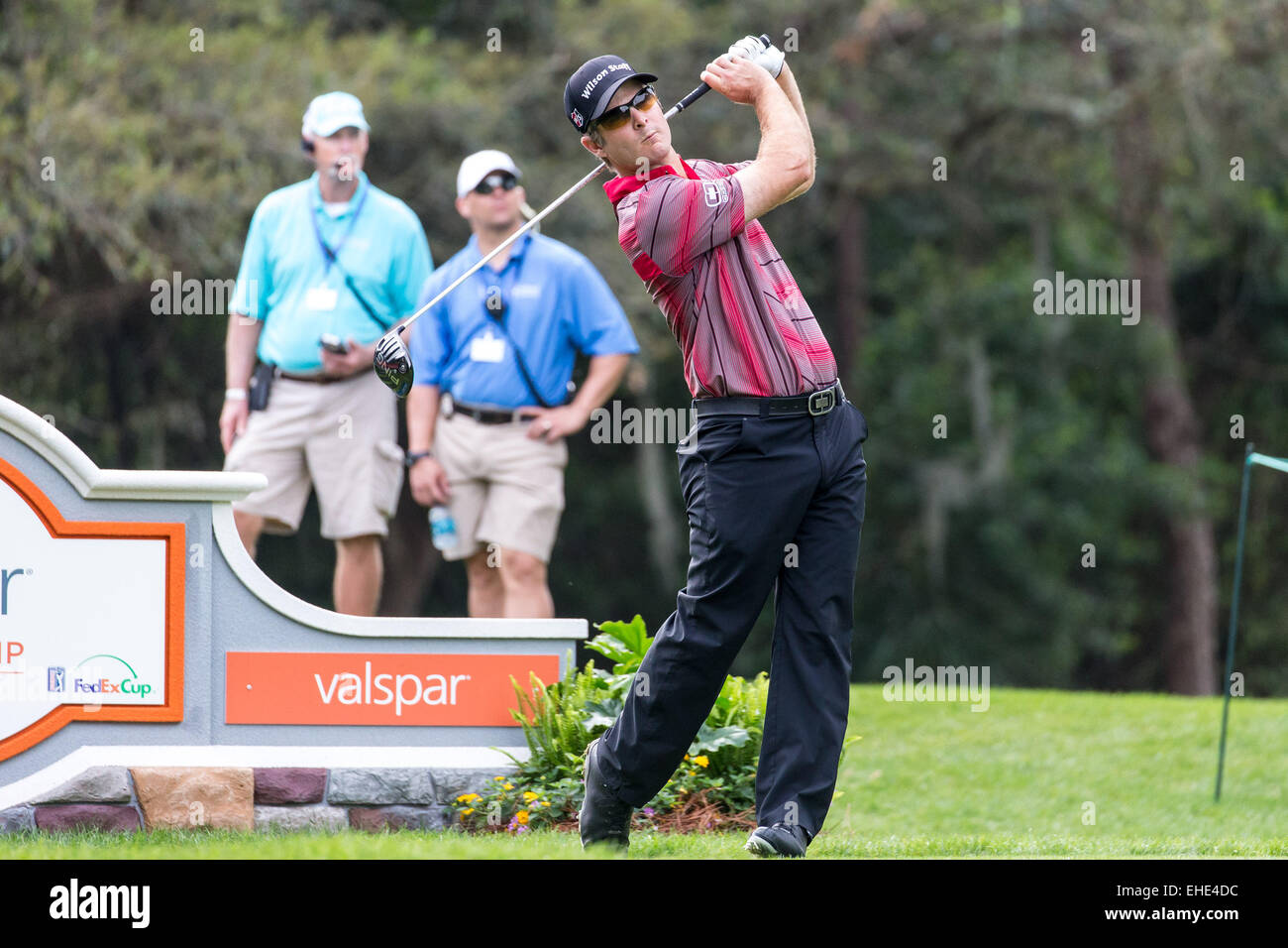 Palm Harbor, Florida, USA. 12th March, 2015. Kevin Streelman watches ...