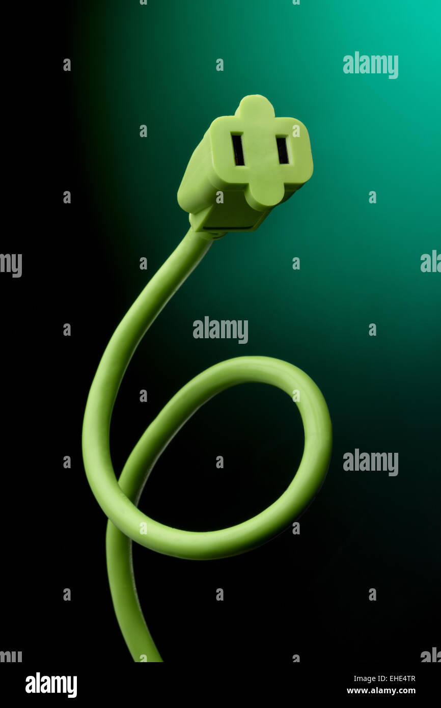 Green electrical cord Stock Photo - Alamy