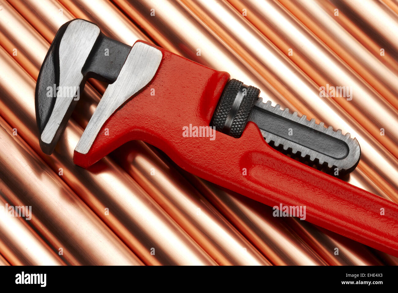 Red wrench at rest Stock Photo - Alamy