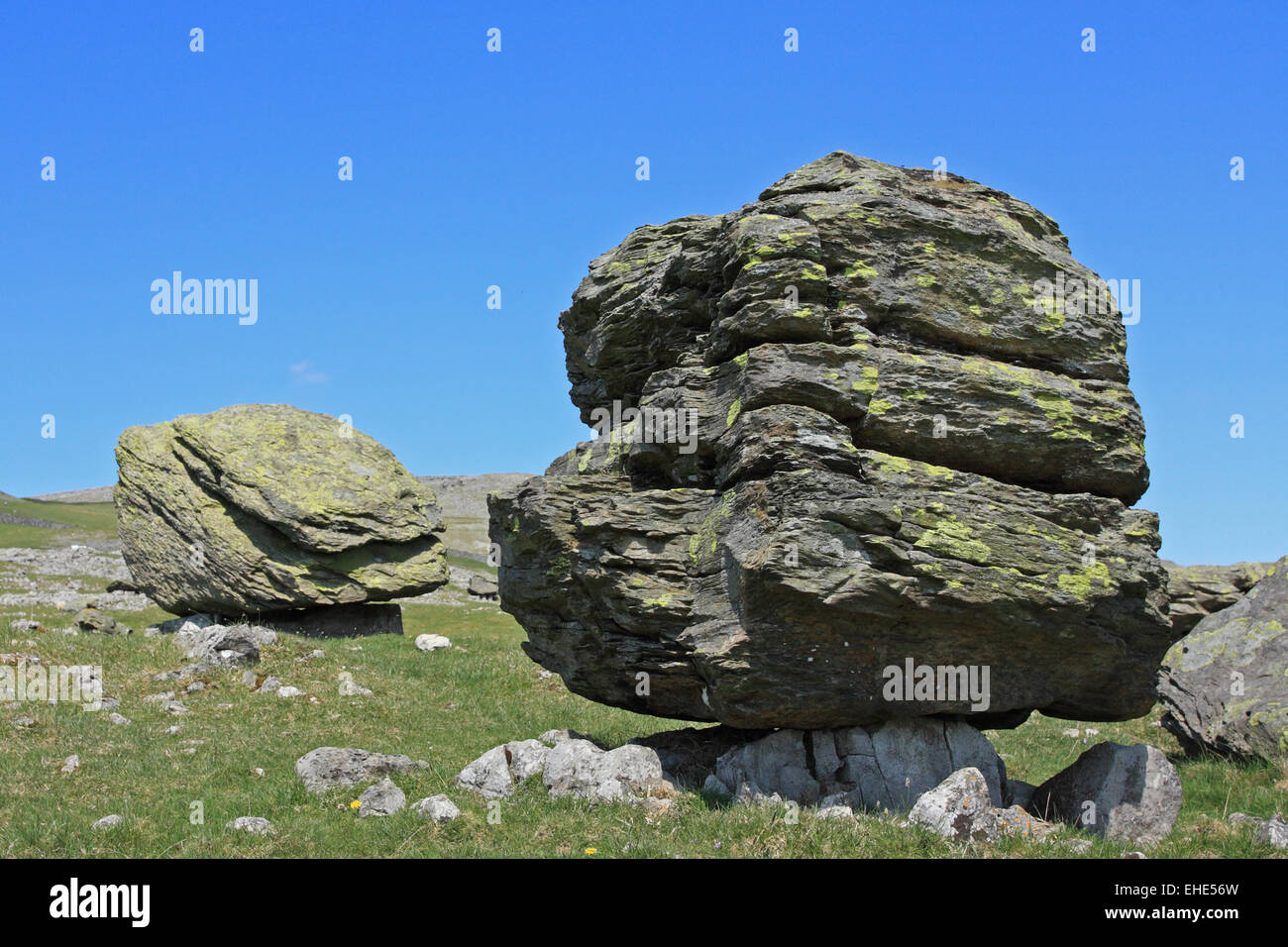Norber Erratics, huge Silurian boulders deposited by a past glacier, in ...