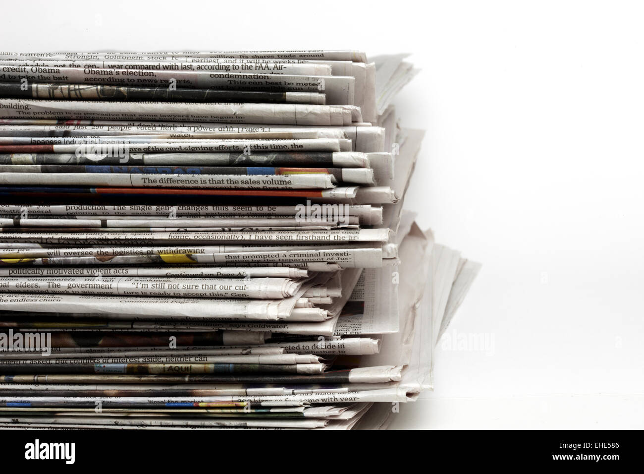 Pile of Newpapers Stock Photo - Alamy