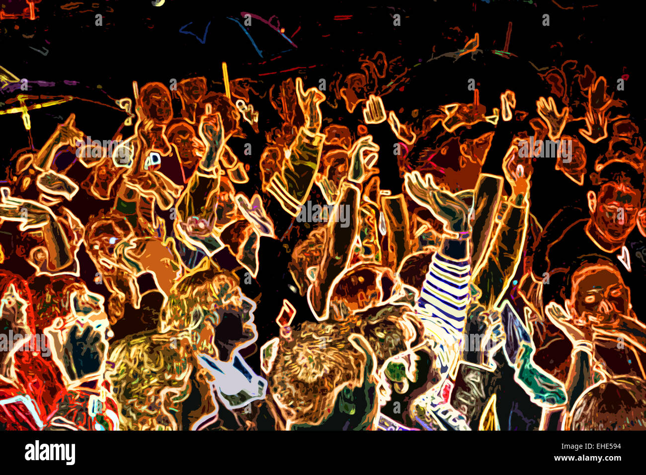 Heavy metal crowd hi-res stock photography and images - Alamy