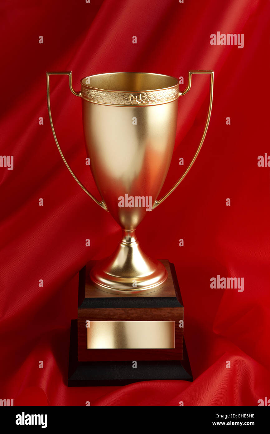 Golden Trophy Cup Stock Photo - Alamy