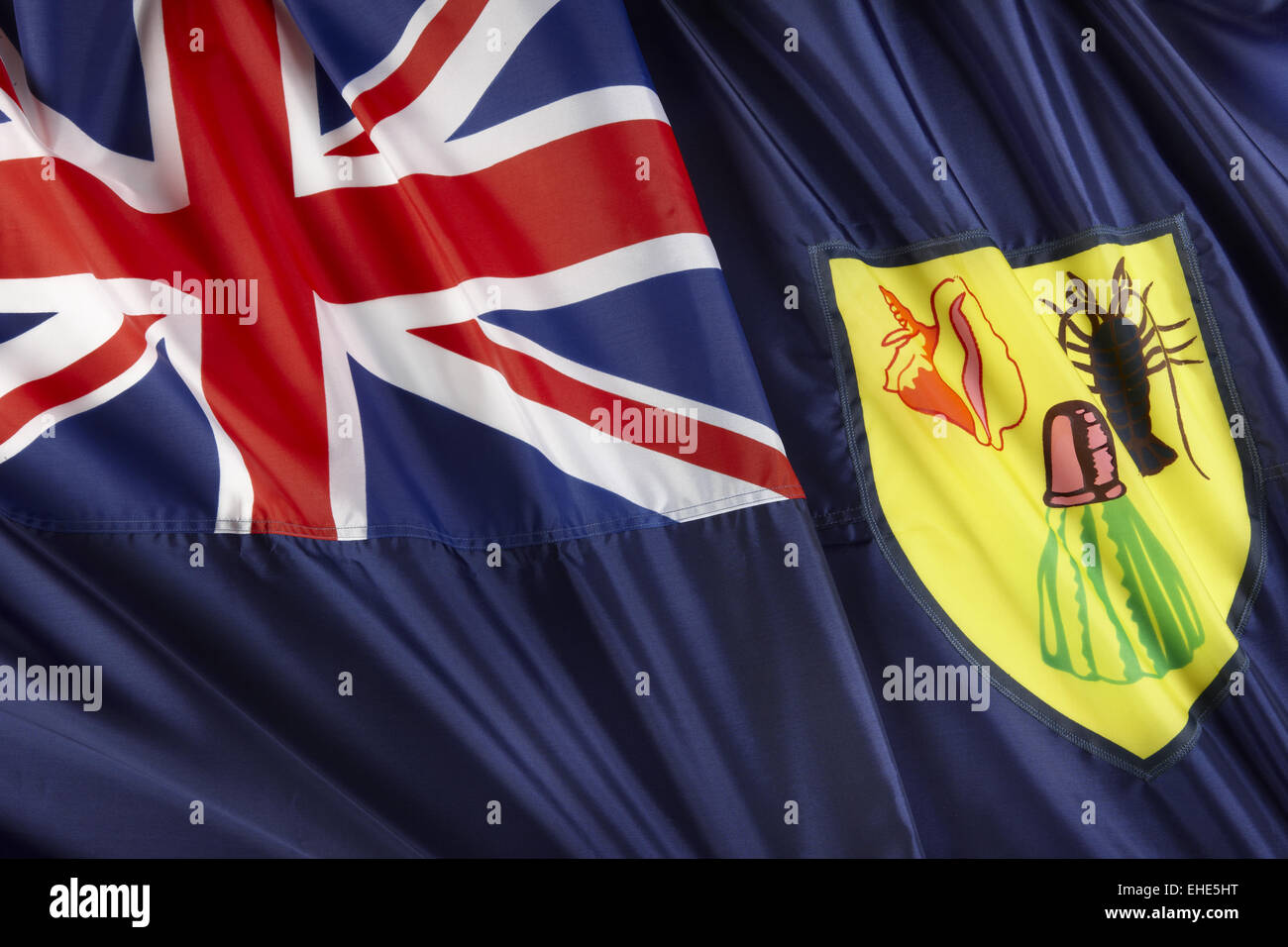 Turks and Caicos flag Stock Photo - Alamy