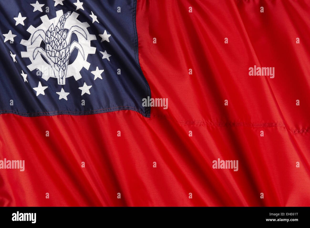 Myanmar Burma flag Stock Photo - Alamy