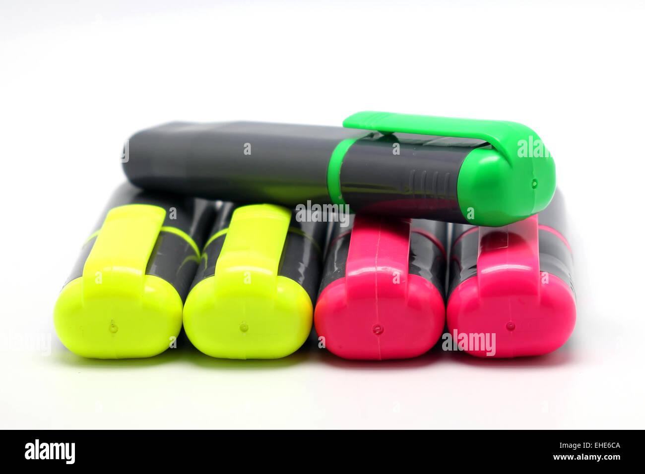 Color highlighter isolated on white background Stock Photo - Alamy